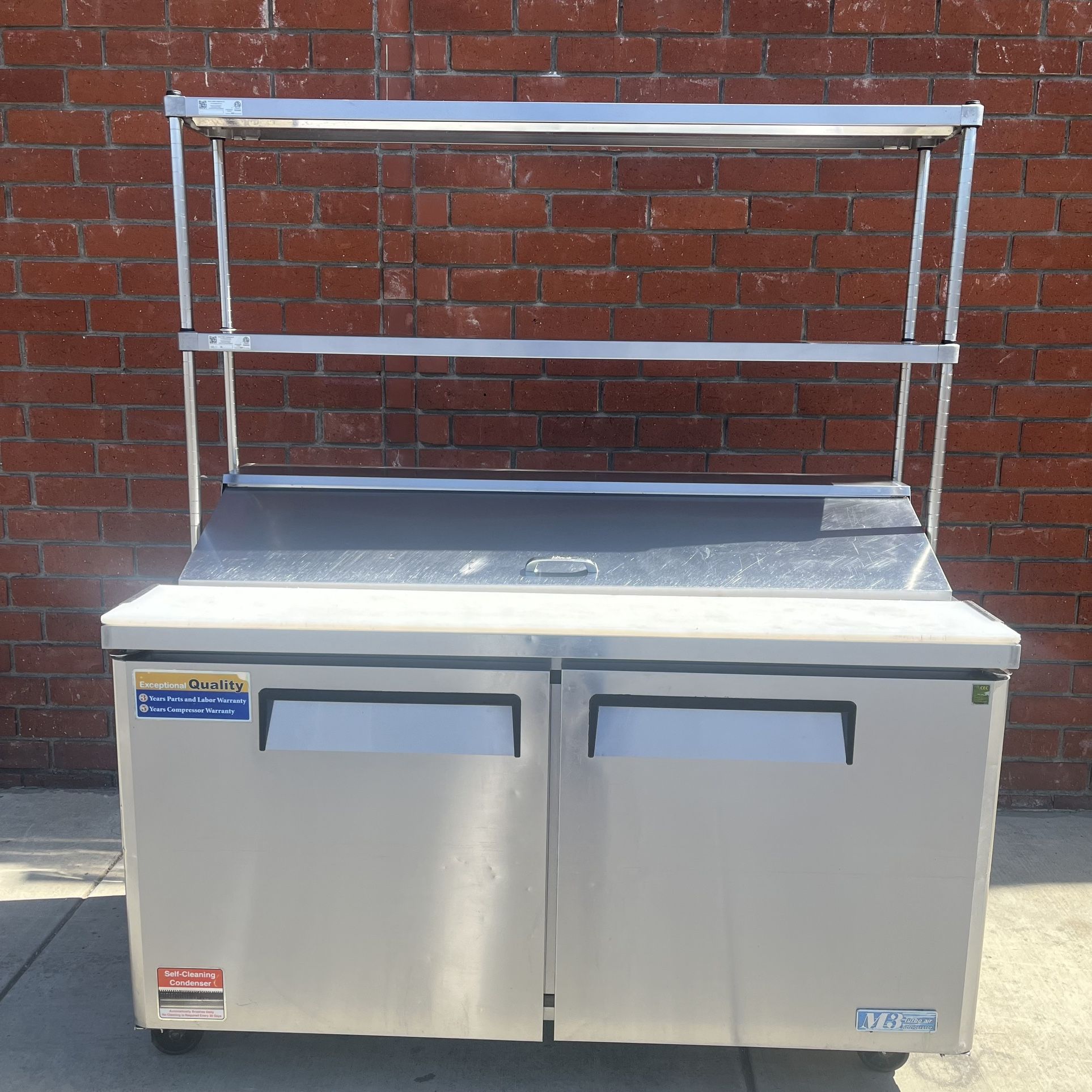 Turbo Air MST-60 60" Sandwich/Salad Pep Table w/ Refrigerated Base ...