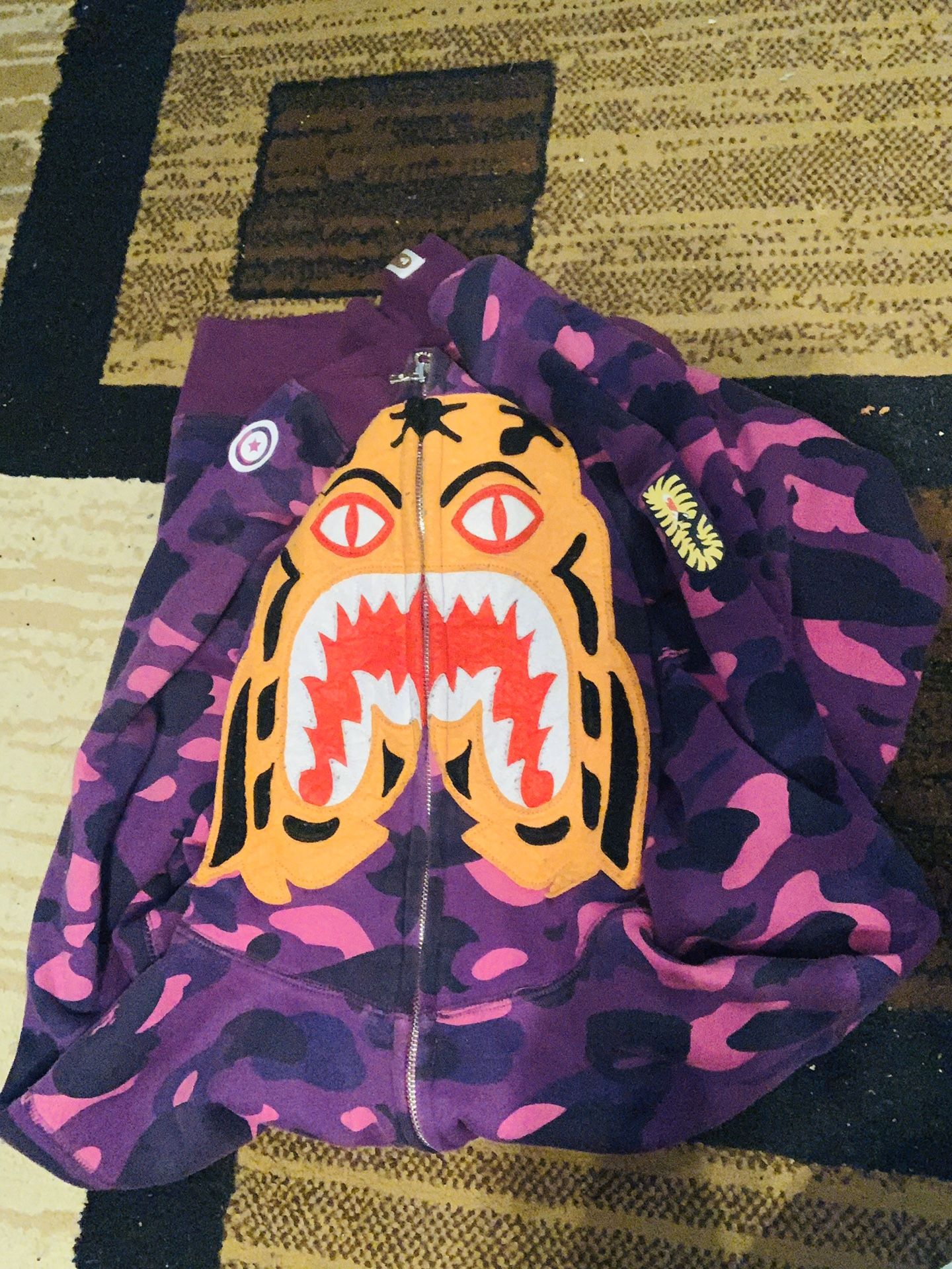 Purple bape hoodie/full zip for Sale in Lacey, WA - OfferUp