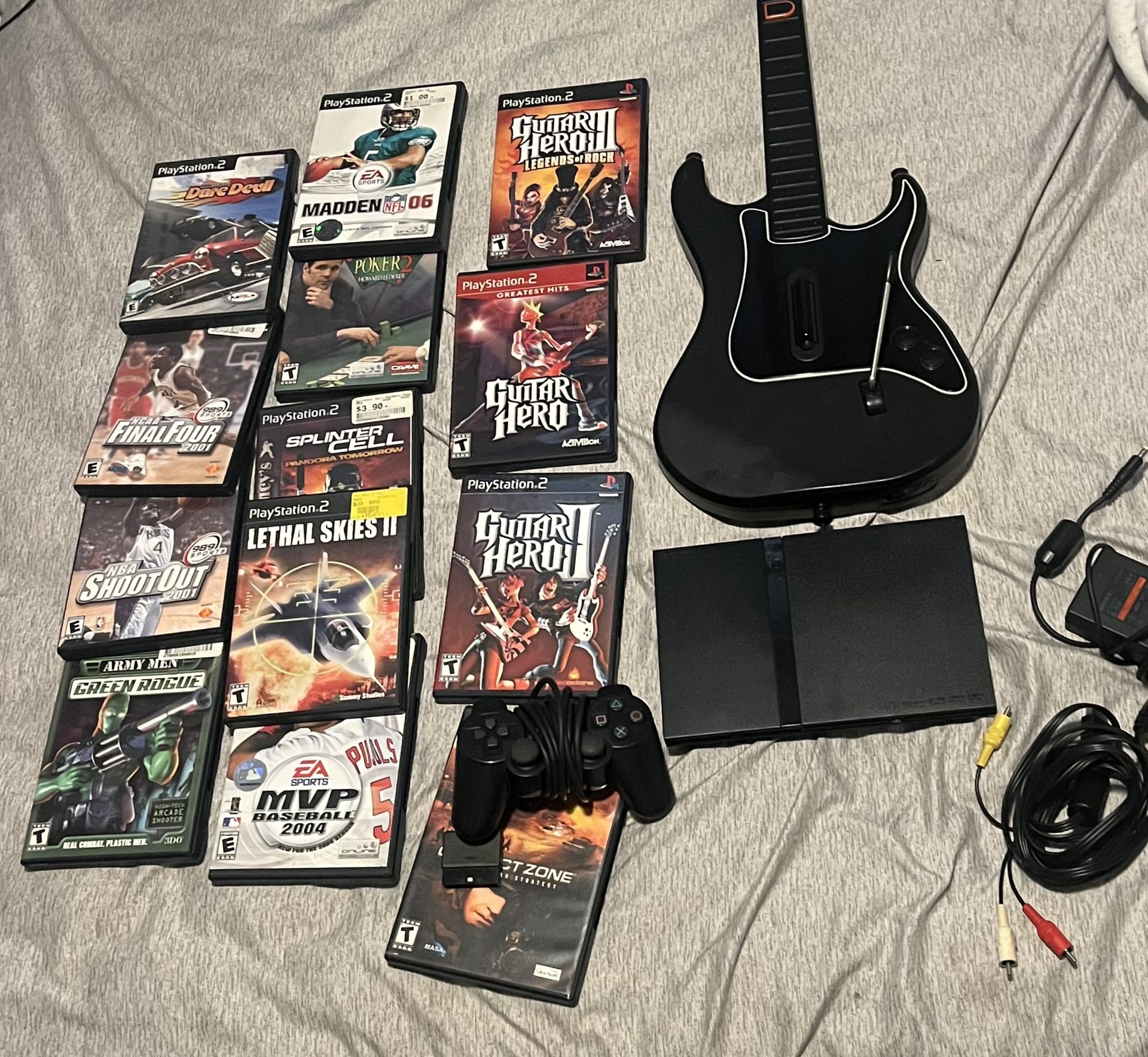 PS2 Slim - 14 Games Including Guitar Hero! for Sale in Lynnwood, WA ...