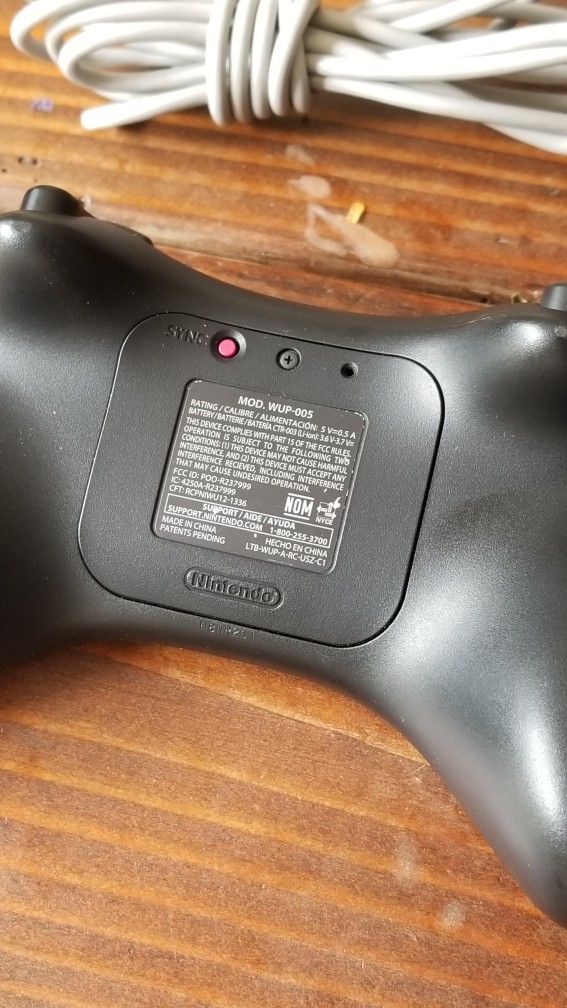 Wii U Controller Back