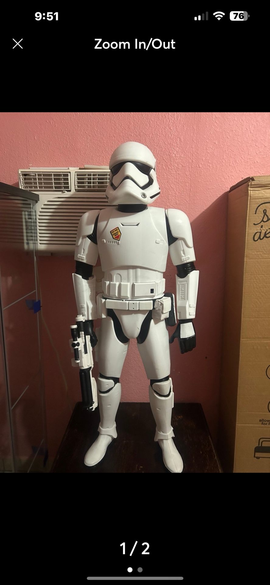 Star Wars 48” Stormtrooper battle buddy 4ft tall by Jakks action figure ...
