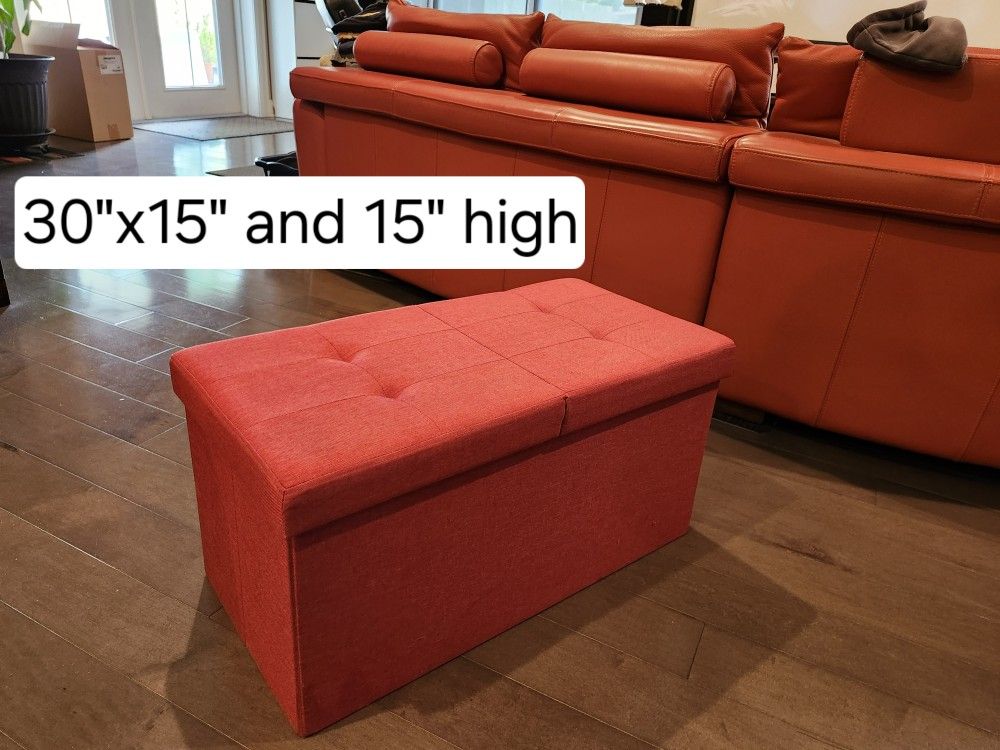 $40 For Red Ottoman Sitting Bench And $35 For Any Rolling Footrest ...