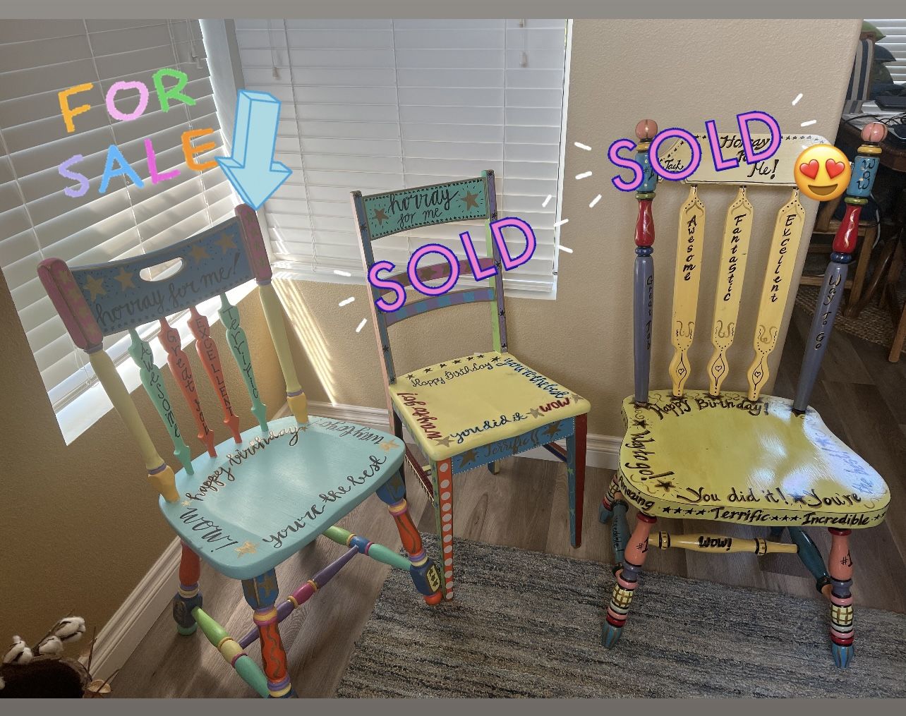 “HORRAY FOR ME CHAIRS”!! for Sale in Rancho Santa Margarita, CA - OfferUp