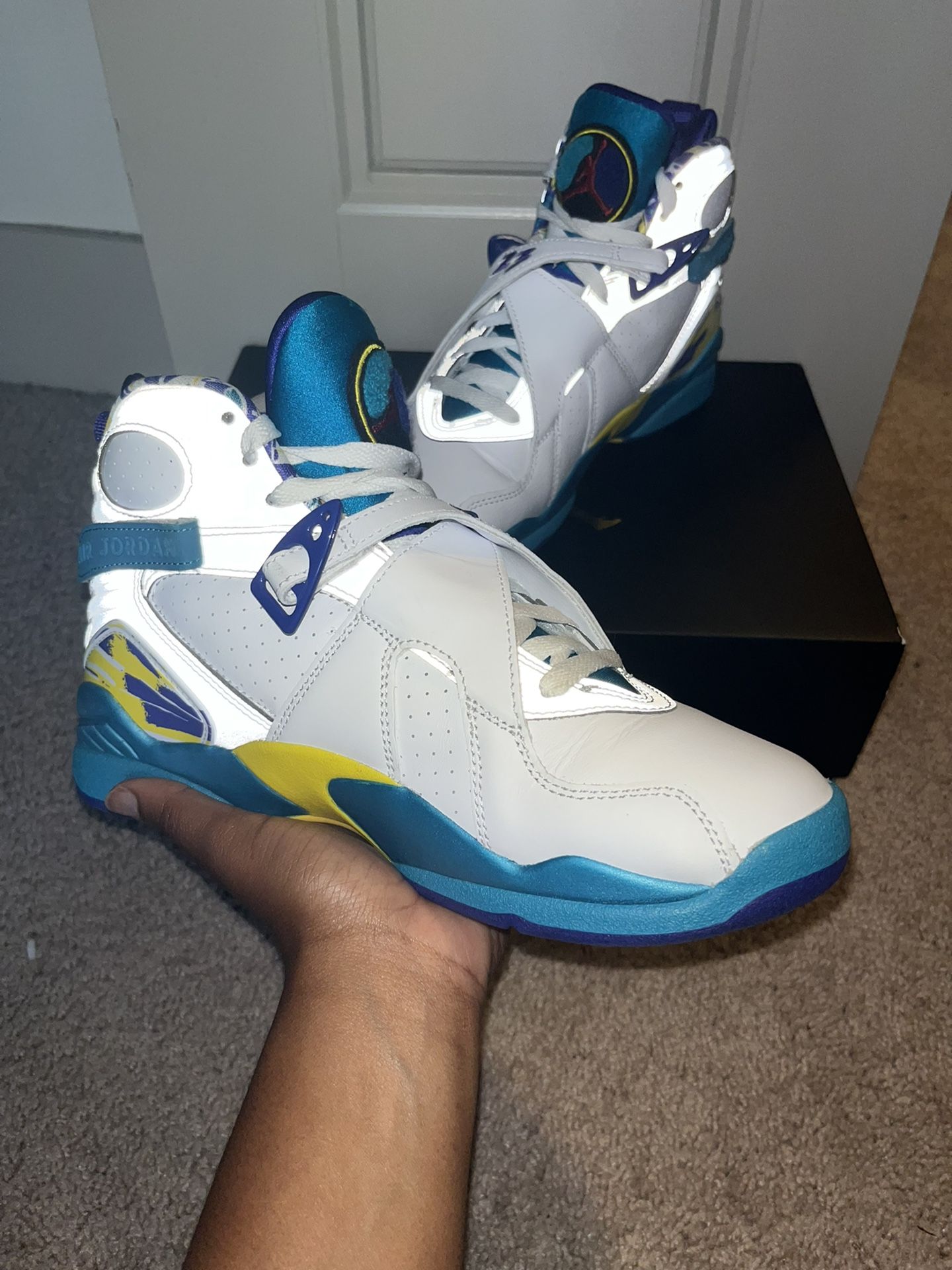 Jordan 8 Aqua White