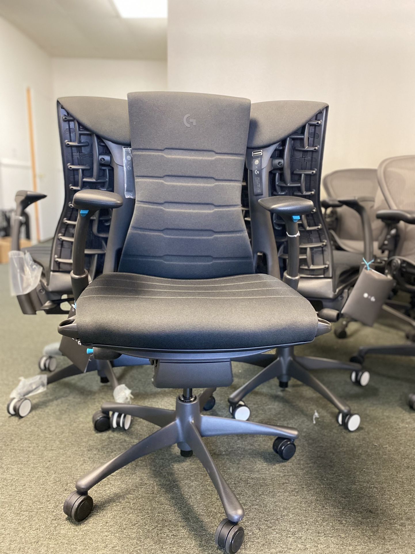 BRAND NEW HERMAN MILLER LOGITECH EMBODY GAMING CHAIRS 12 YEARS WARRANTY ...