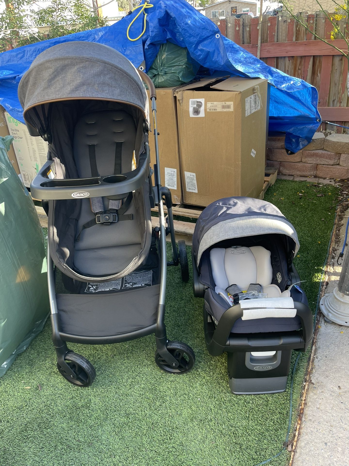 Graco Stroller With Bassinet And Snugride Snugfit 35 LX Car Seat With ...