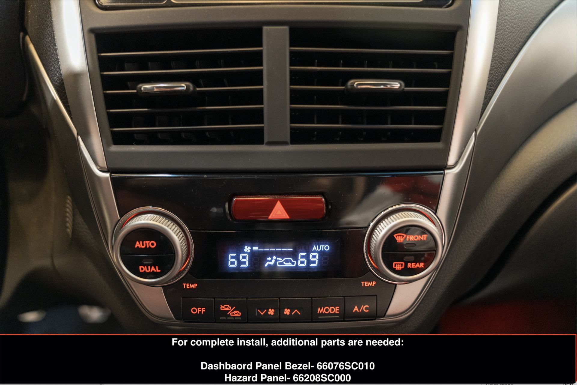 OEM 2008-2014 Subaru WRX/STI/Forester Digital Climate Control Panel for ...