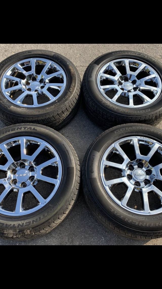 20” GMC Denali Rims & Tires 6 Lug Wheels Sierra Yukon 20s 20 inch G M ...