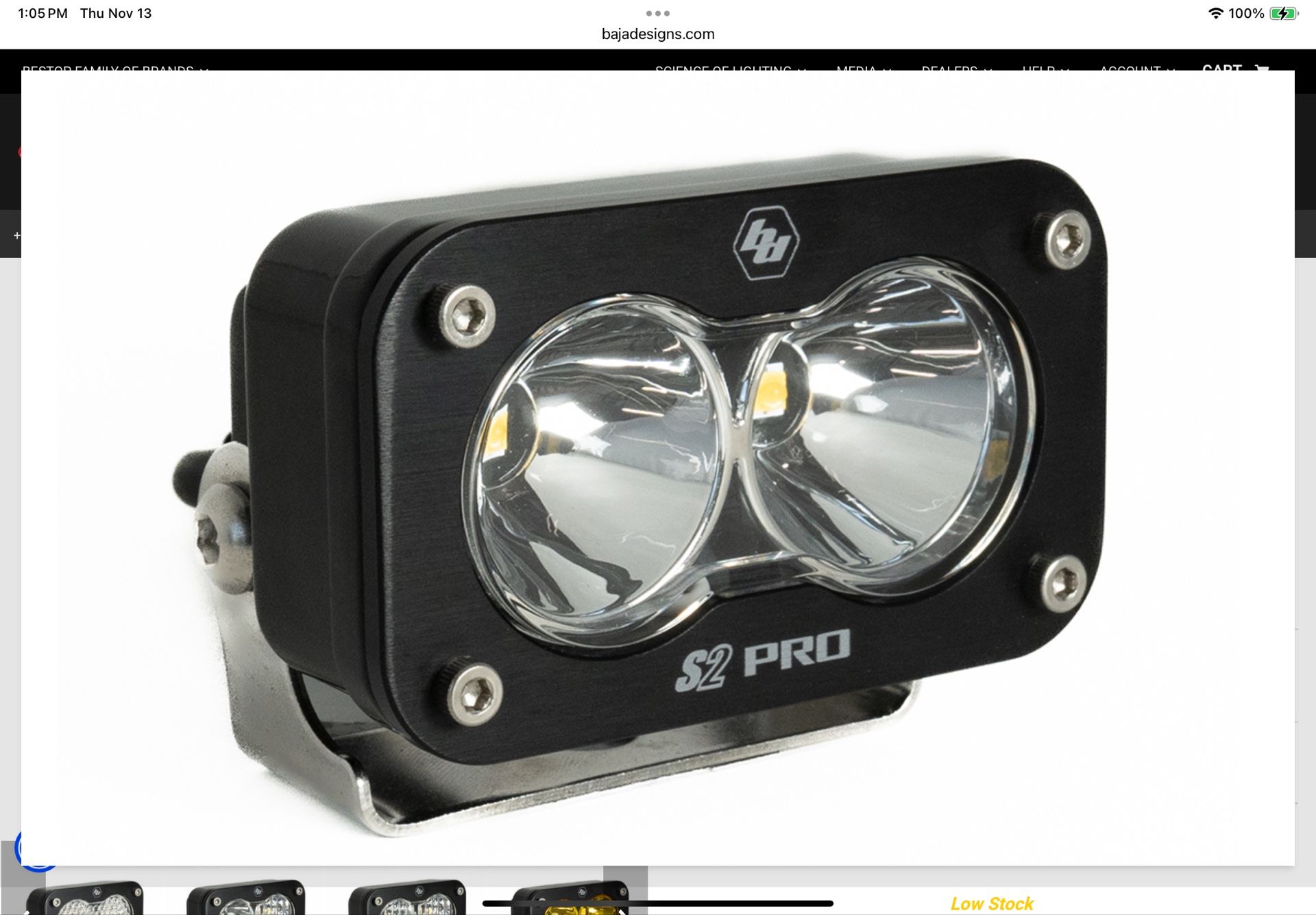 Baja Design S2 Pro Black LED Aux Light Pod - Universal - Various Light ...
