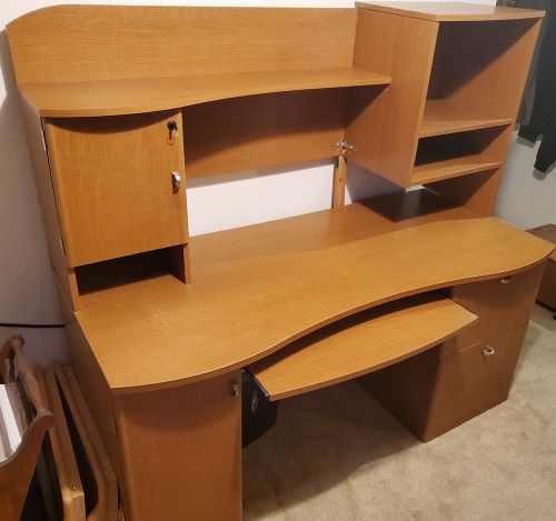 Unique Large Computer Desk with LOTS of storage for Sale in Huntington ...