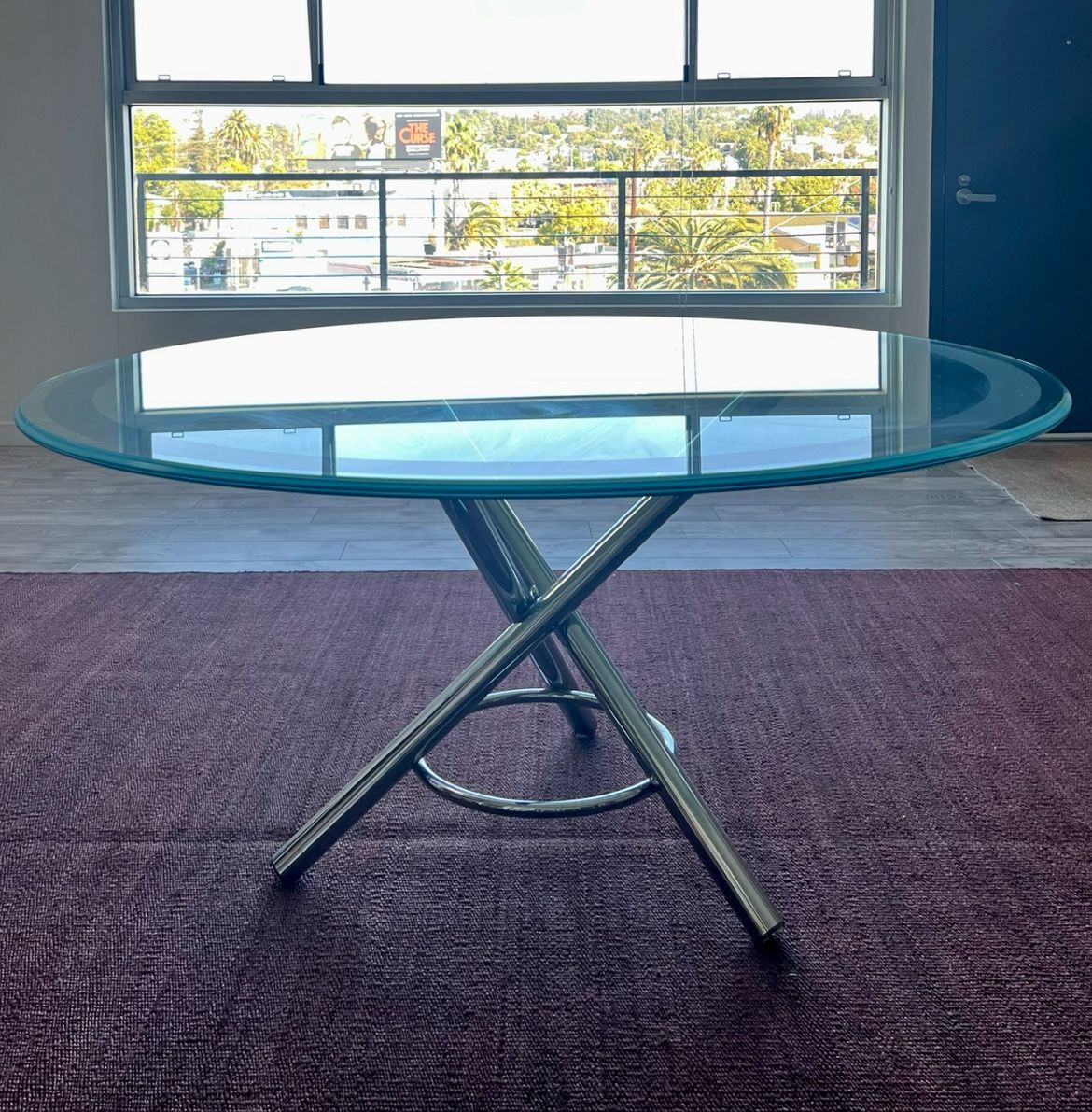 Vintage Glass And Chrome Round Dining Table for Sale in Los Angeles, CA ...