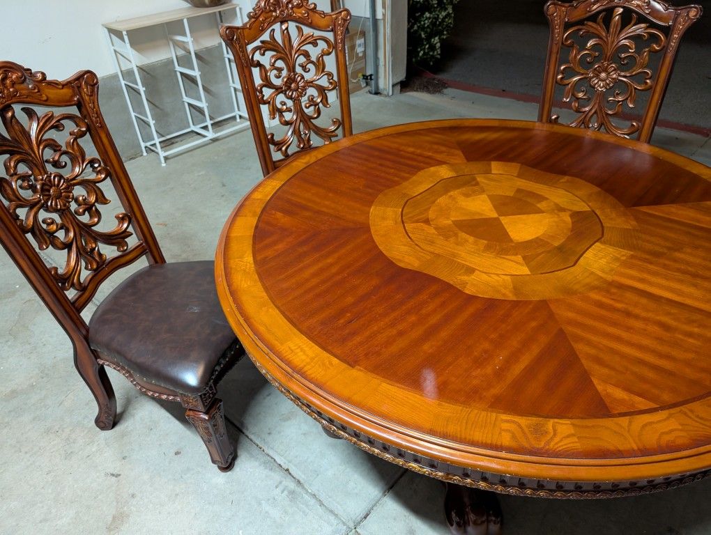 ACME Vendome Dining Table Set w/Pedestal - - Cherry for Sale in Rancho ...