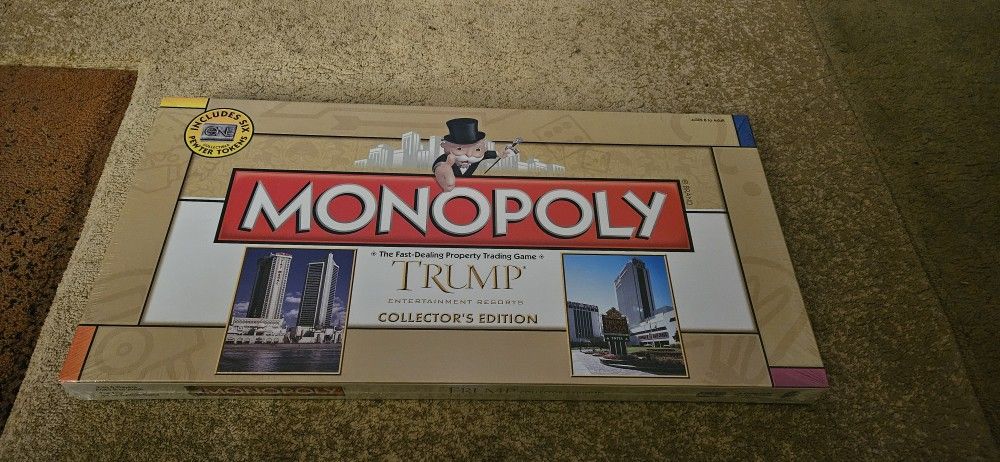 Monopoly TRUMP Entertainment Resorts COLLECTOR'S EDITION with Store Bag ...