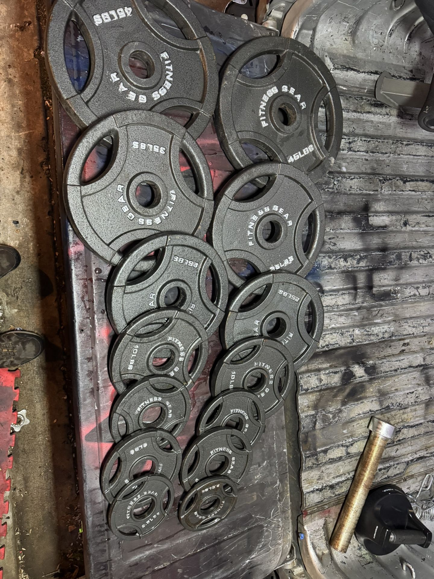 Olympic Weights Plates 255lbs Full Set for Sale in Spring, TX - OfferUp