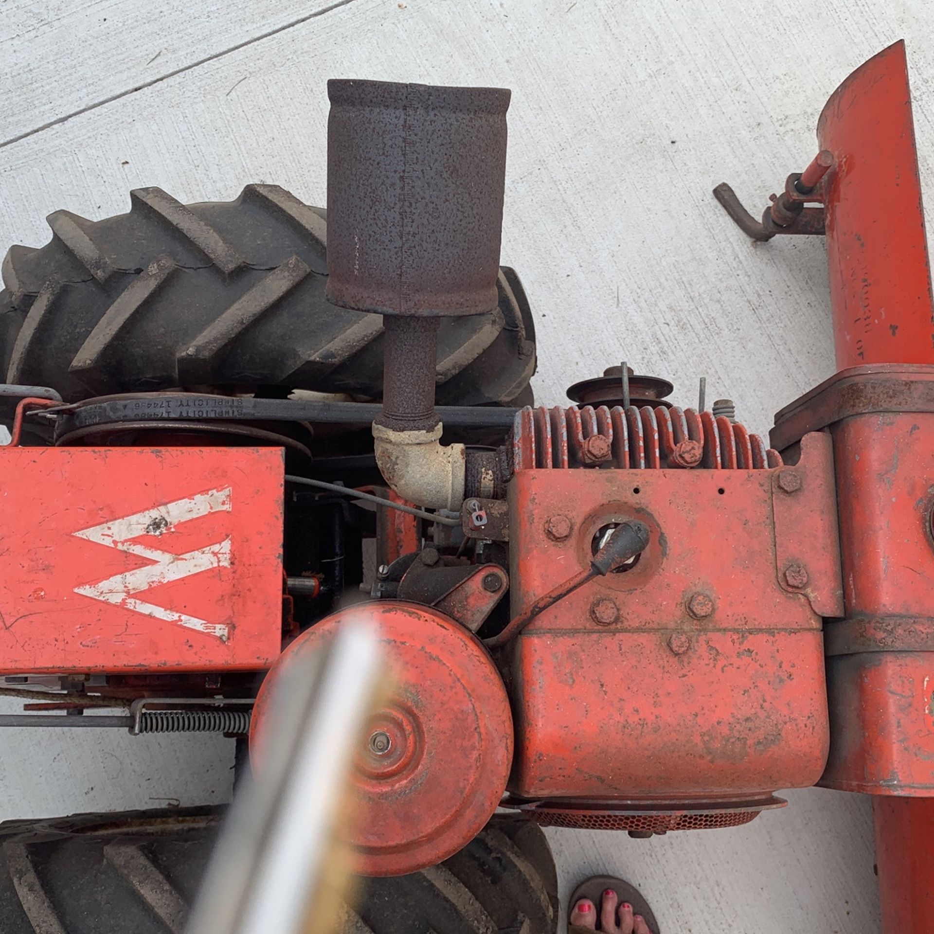 Simplicity Walk Behind Tractor With Snow Blade And B&S 8HP for Sale in ...