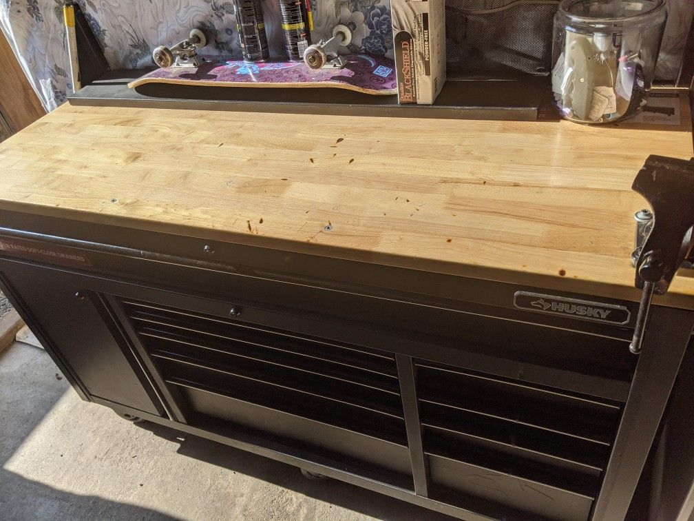 Husky Tool Box 61 in, 10 drawers, 1 door, 24 in deep for Sale in ...