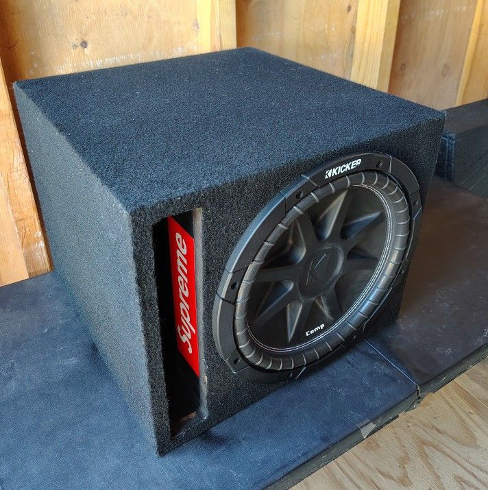 NEW WOOFER KICKER COMP 12" WITH PORTED BOX HITS LOUD BASS for Sale in ...