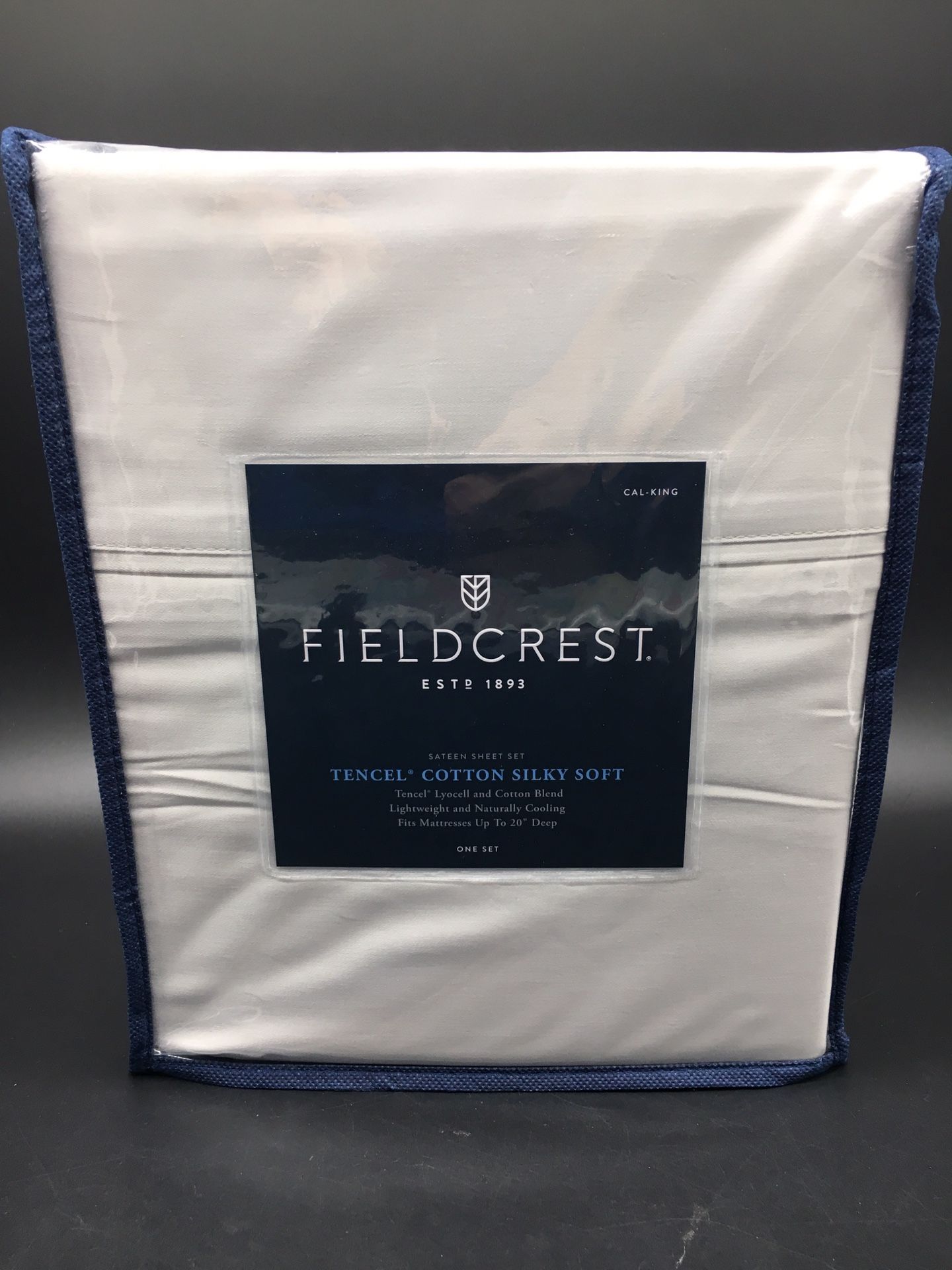 NEW Fieldcrest TENCEL Cotton Silky Soft CALIFORNIA KING Grey Sheet Set ...
