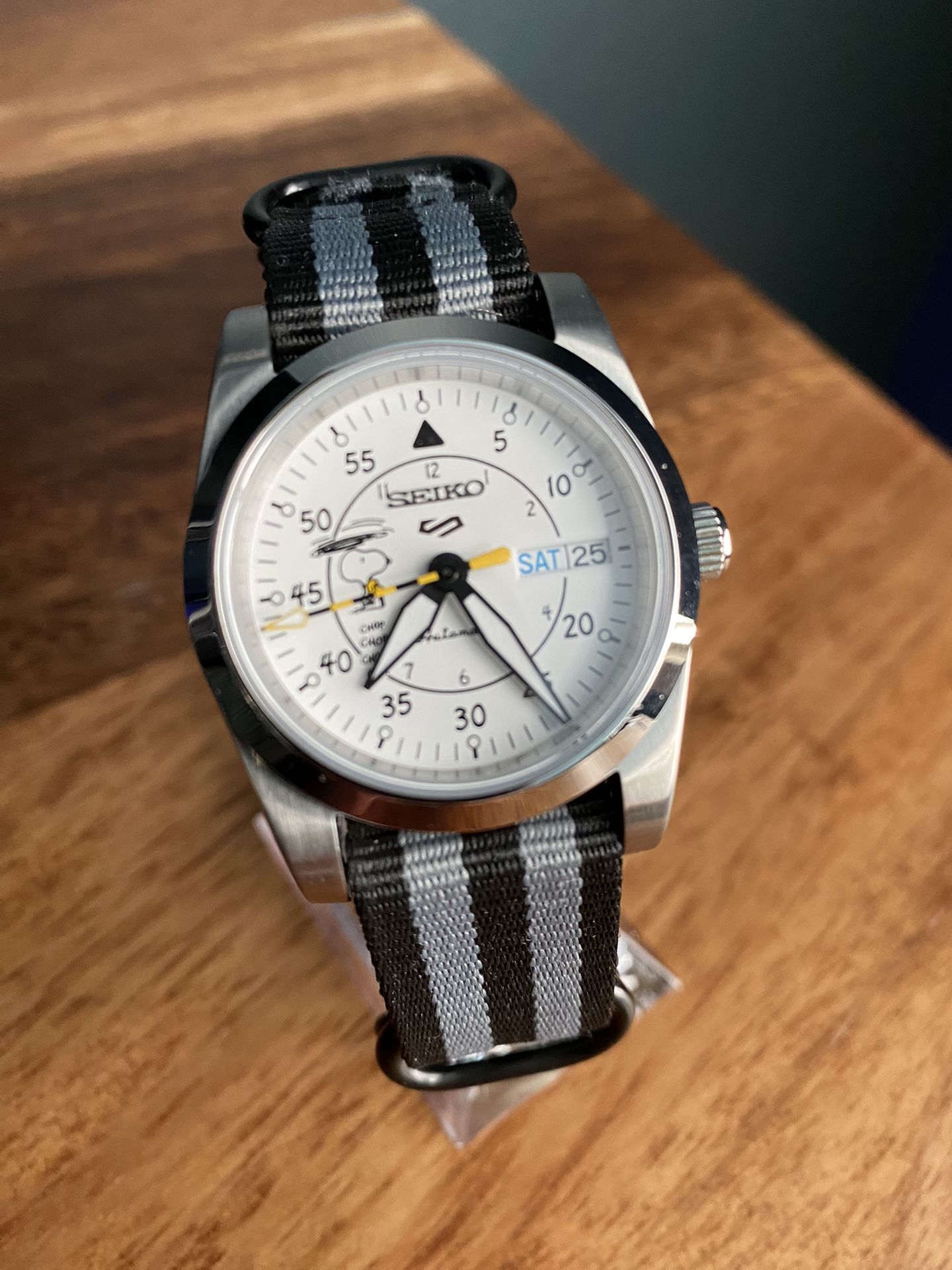 Custom Seiko Mod Automatic Watch “Snoopy Pilot” Aviator Watch for Sale ...