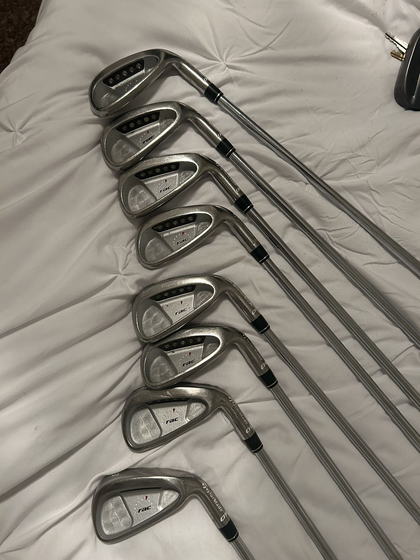 Taylormade Rac OS iron set 3-P 95g stiff Flex Steel Shaft for Sale in ...