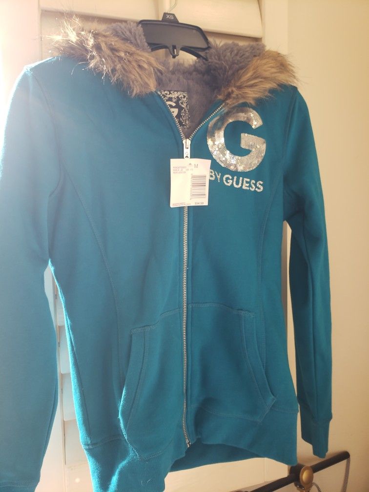 N. Peoria Brand New With Tags G By Guess Jacket Coat With Fuzzy Hood ...