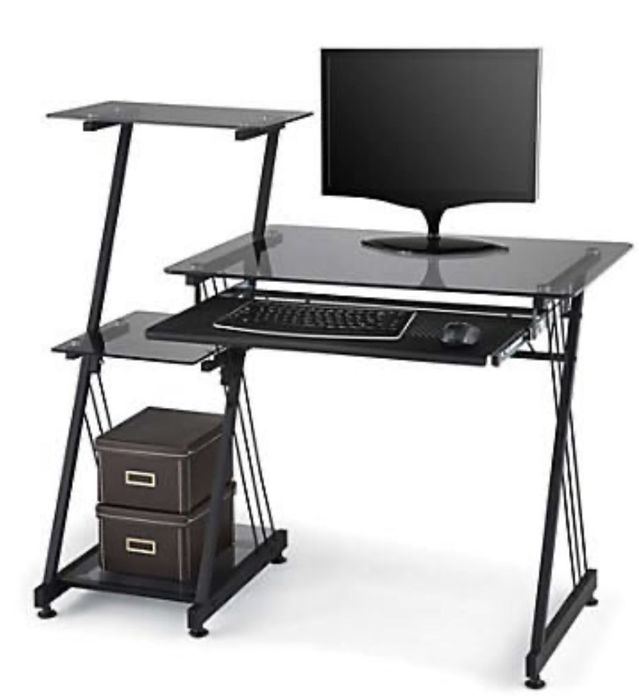 Brenton Studio Limble Glass Computer Desk for Sale in Vancouver, WA ...