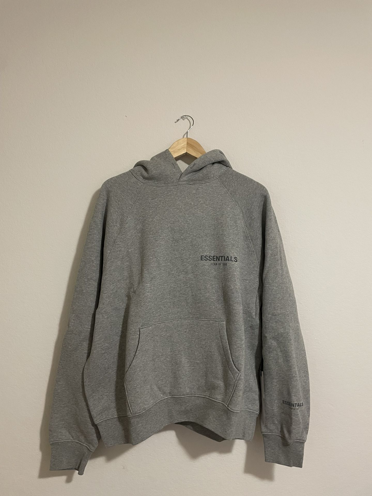 Fear of God Essentials Core Collection Pullover Hoodie Dark Heather Oatmeal for Sale in Houston ...