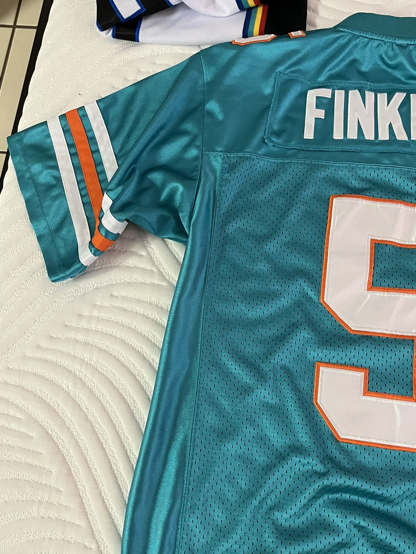 Ace Ventura movie ray finkle miami dolphins football jersey medium M #5 ...