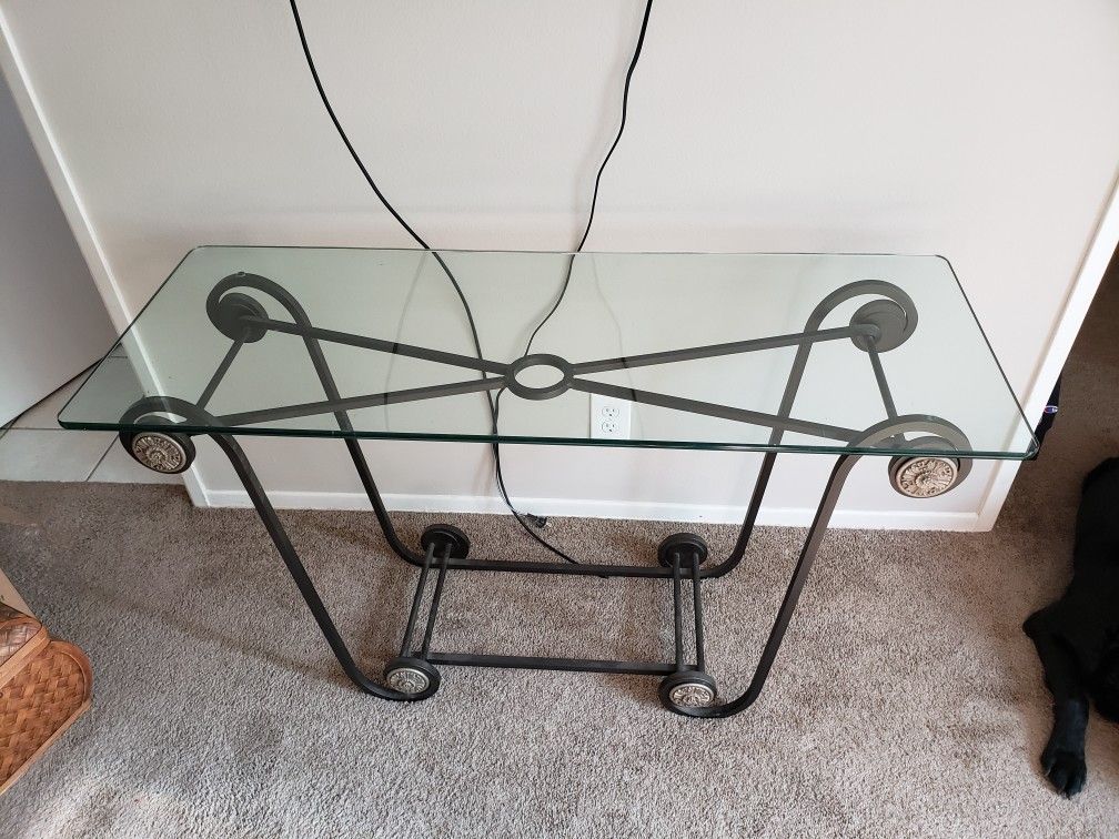 Wrought Iron and Glass Entry Table for Sale in Orange, CA - OfferUp