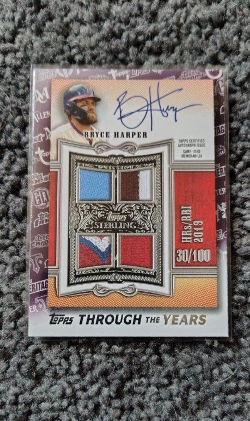 Topps Bryce Harper Topps Through the Years Baseball Trading Cards ...