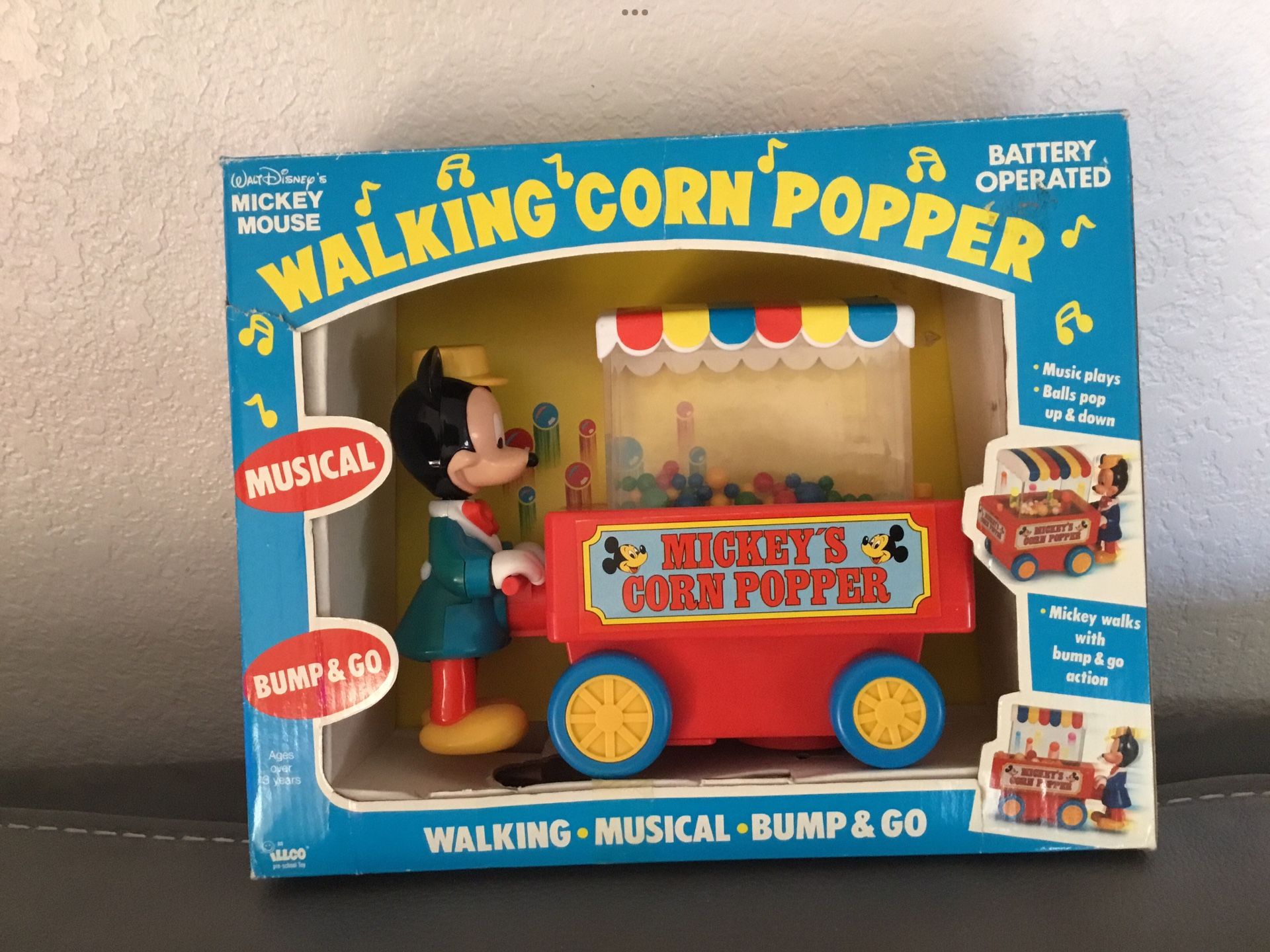 Disney Mickey Mouse Walking Corn Popper Toy - New in Box, Super Cute ...