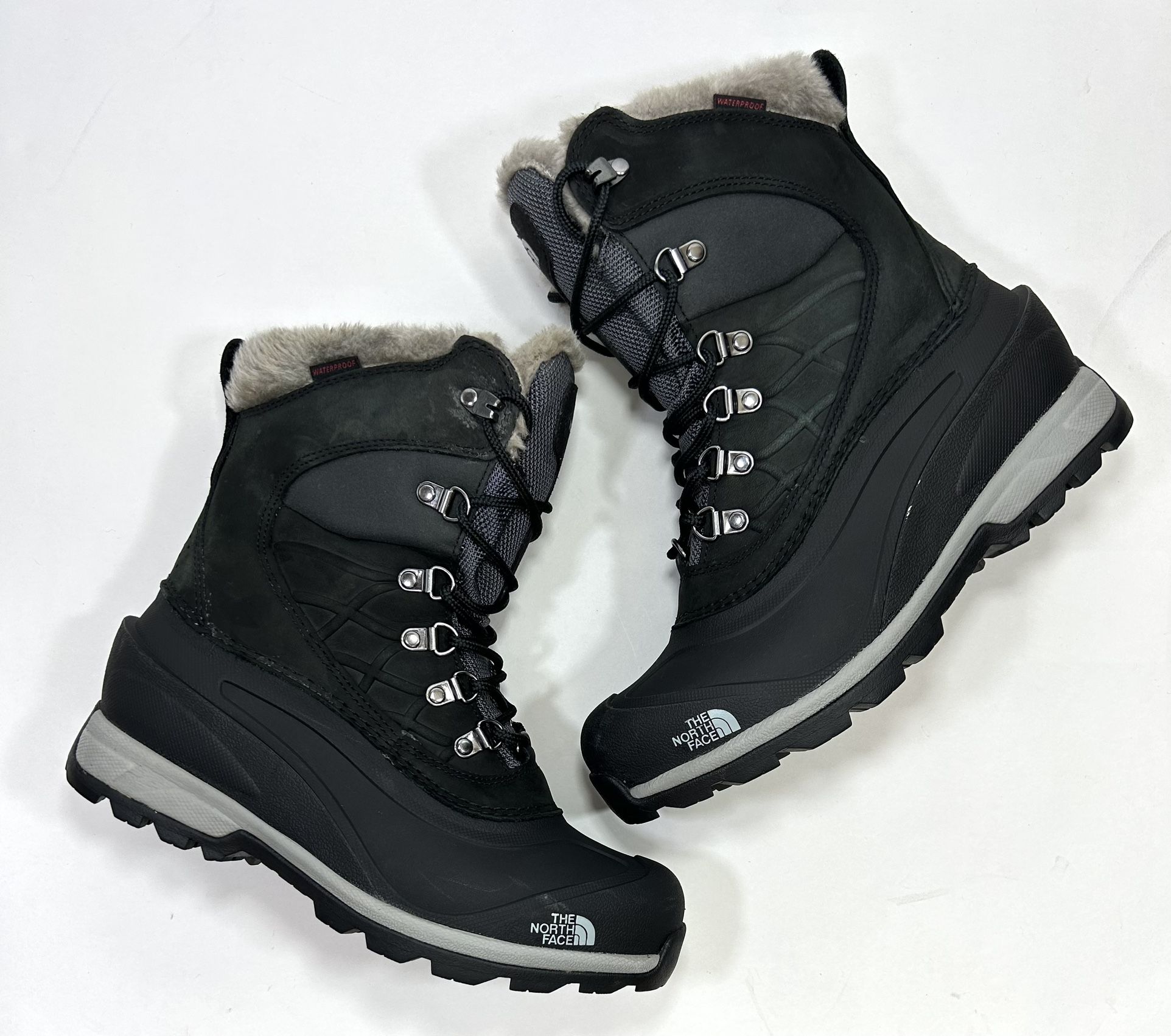 The North Face Black & Zinc Grey Waterproof Chilkat 400 Boot Size: 6.5 ...