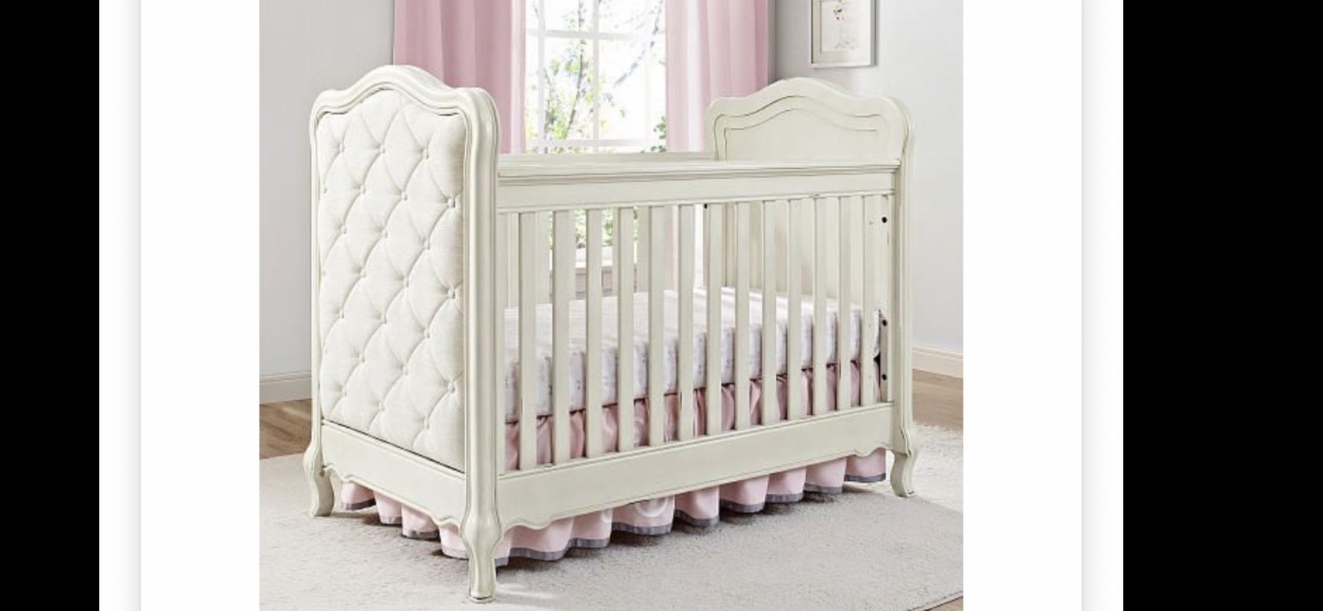 Crib Perfect Condition , Solid Wood, Tufted for Sale in Las Vegas, NV ...