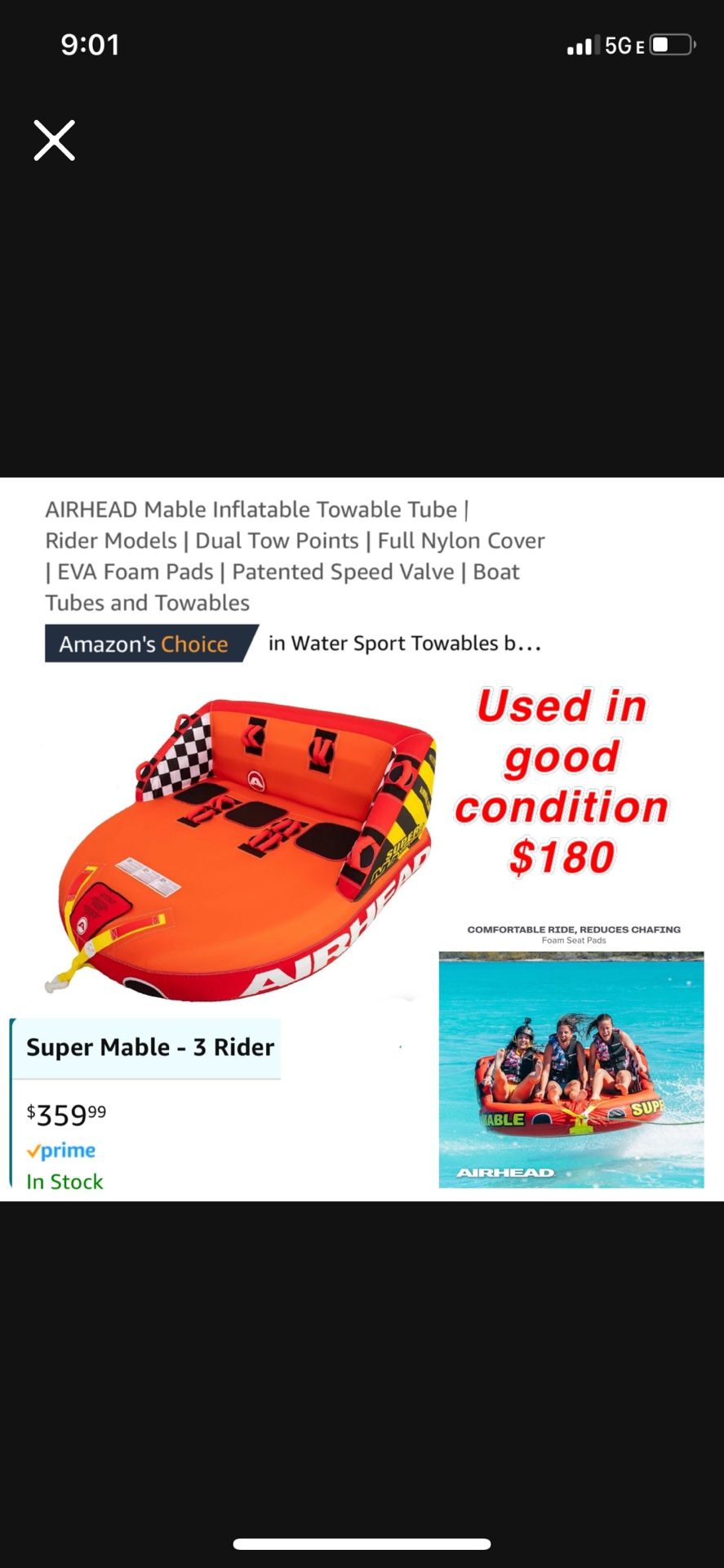 3 Person Tubes For Boating Airhead Super Betty 3-Person Towable Tube ...