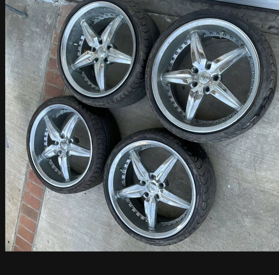 4 - 245/35zr20 5x120 5x4.72 5x4.75 Foose Chrome S10 Camaro Rims Wheels ...