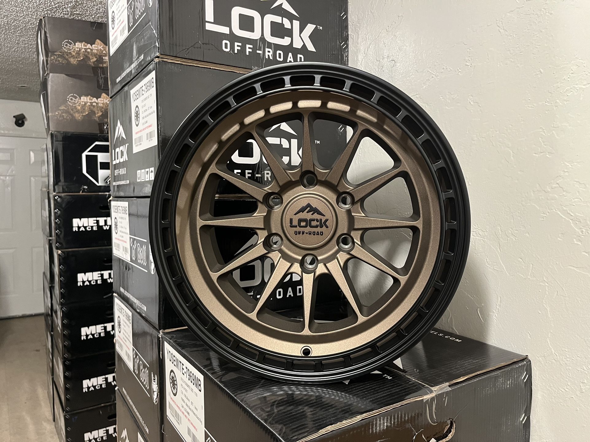 17 Inch Lock Off Road Baja Style Wheels/Rims Matte Bronze for Sale in ...