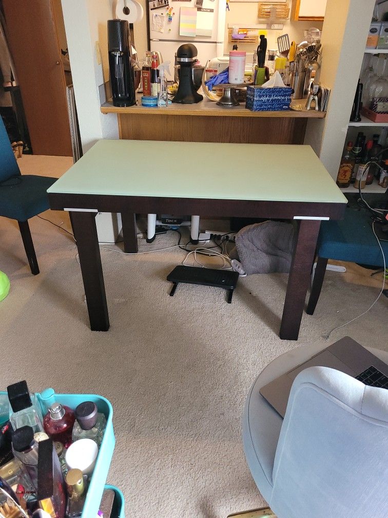 Kasala Glass/Wood Extensible Dining Table for Sale in Seattle, WA - OfferUp