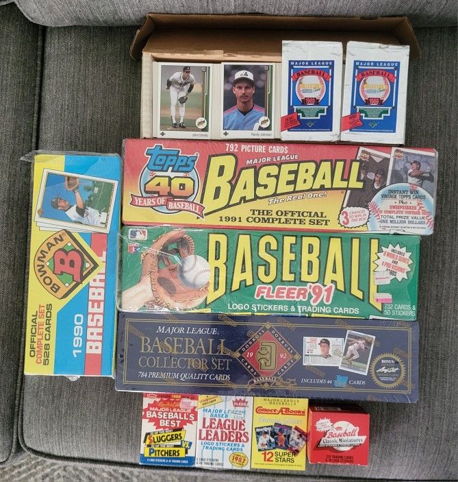 Complete Baseball Card Factory Sets Lot of 9 Total Sets 1989 Upper Deck ...
