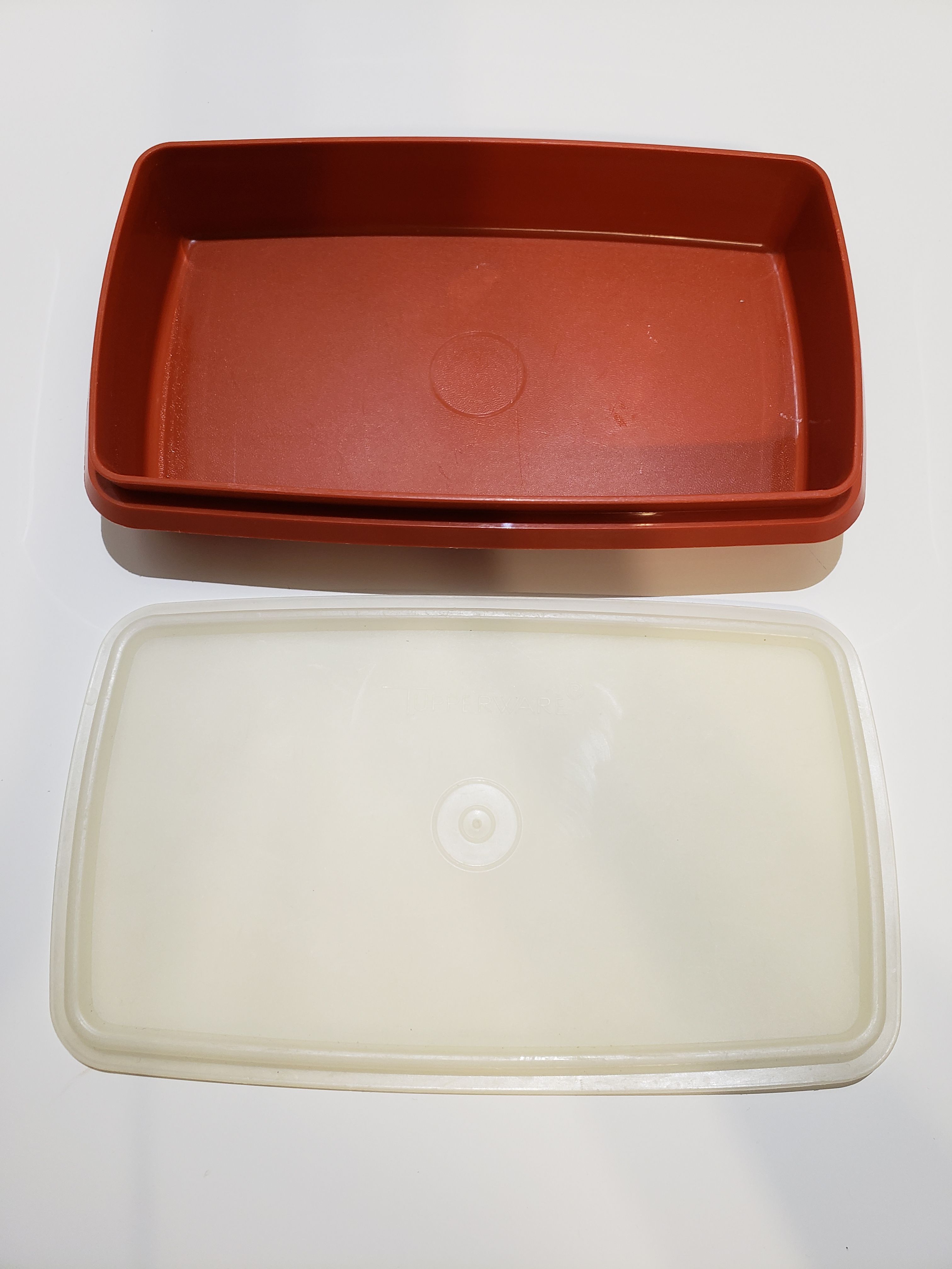 Vintage Tupperware 2- Deli / Meat / Cheese Keepers - Paprika Red Color ...