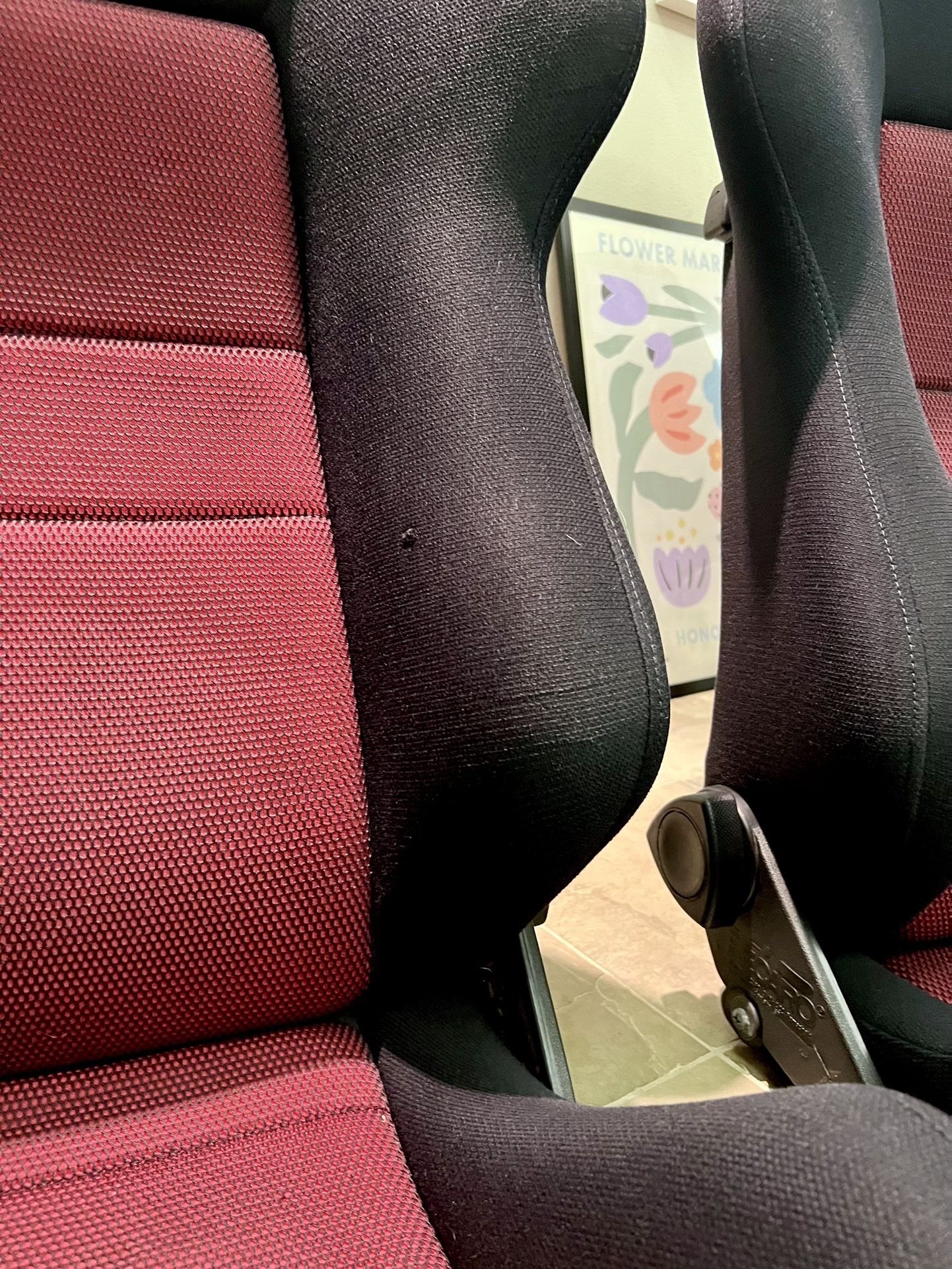 Recaro Sr2 Bucket Seats Black Red Maroon 2x Jdm for Sale in Fullerton ...