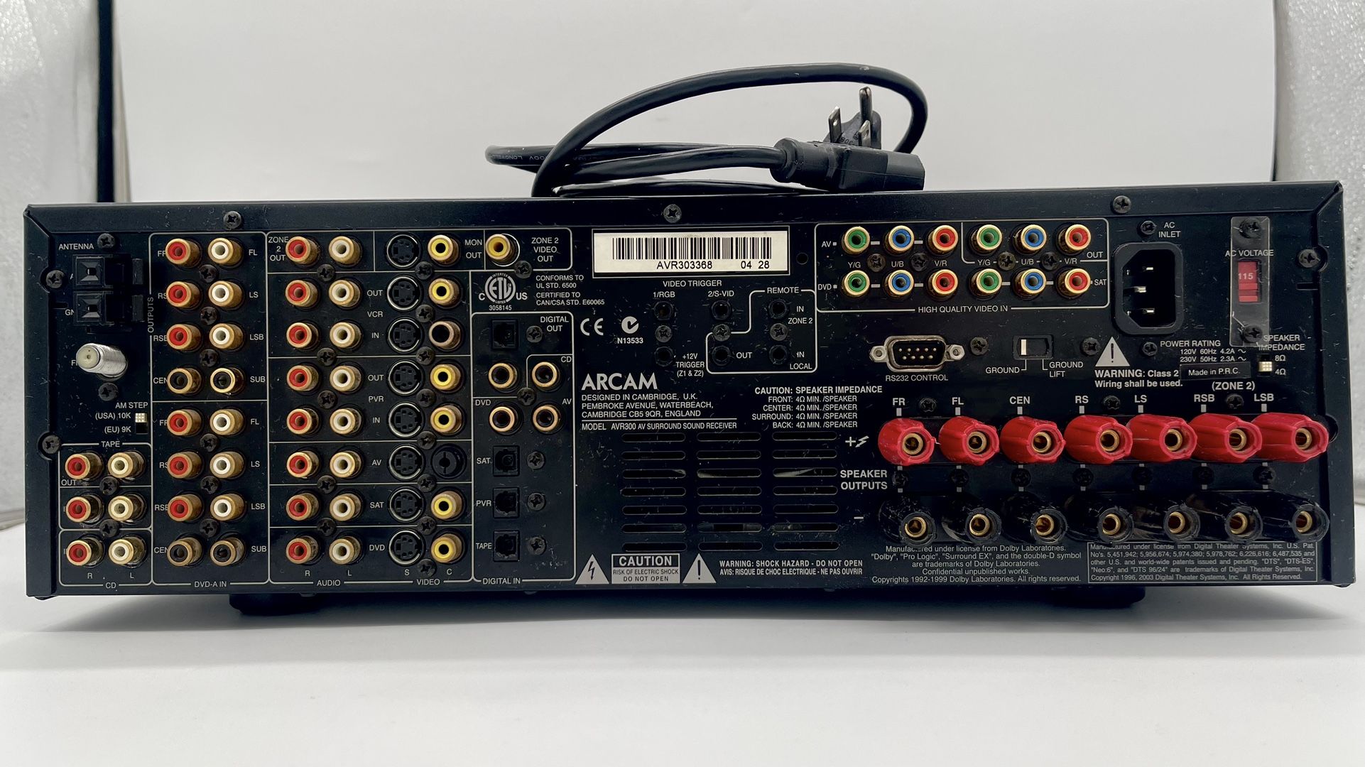 ARCAM AVR300 High Performance 7.1 channel AV receiver in Excellent ...