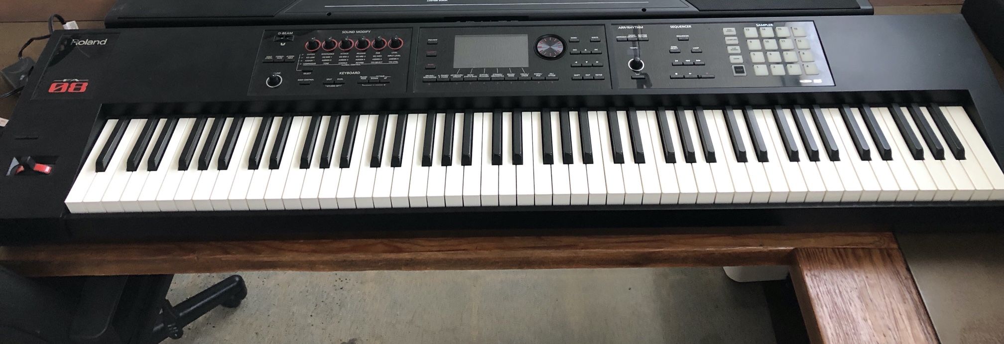 Roland FA-08 music workstation weighted 88-key synthesizer Keyboard for ...