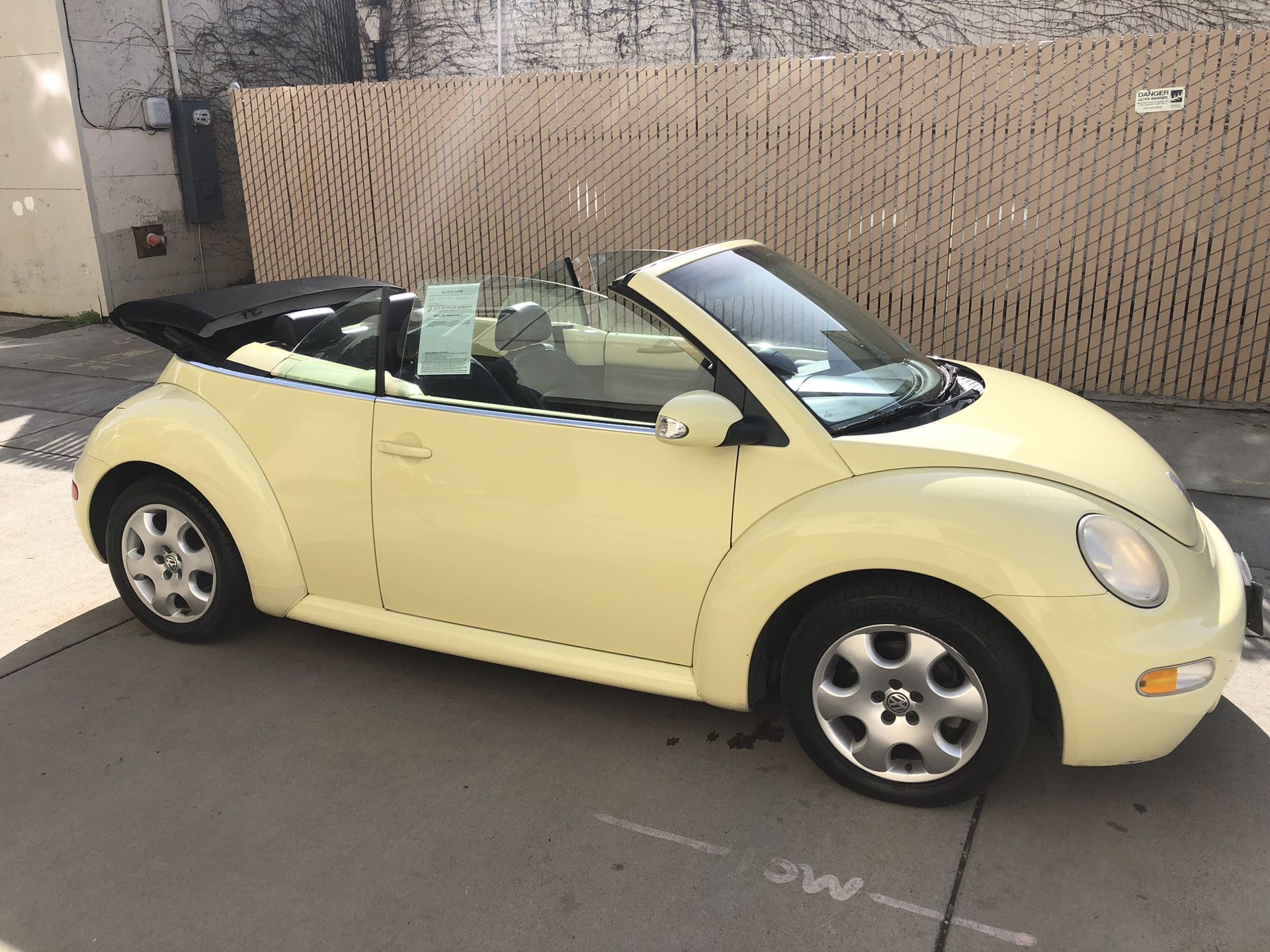 Volkswagen Beetle Yellow Convertible