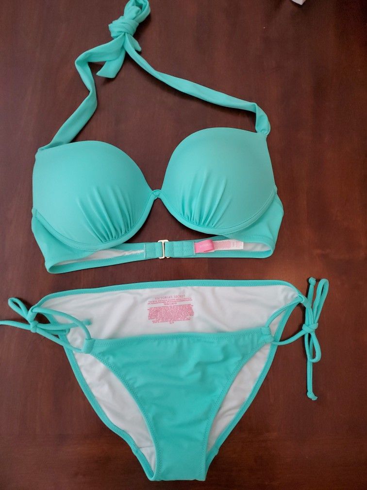 Victoria's Secret Push-up Side Tie Bikini 34C/Small Darker In Person ...