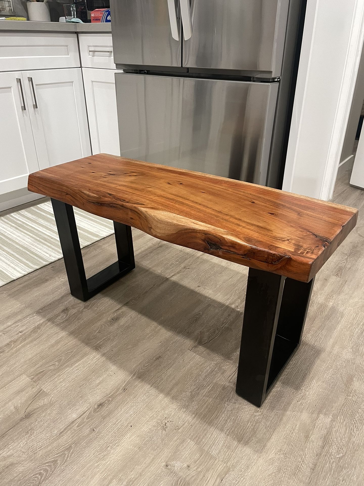 Solid Wood Top Metal Frame Bench for Sale in Los Angeles, CA - OfferUp
