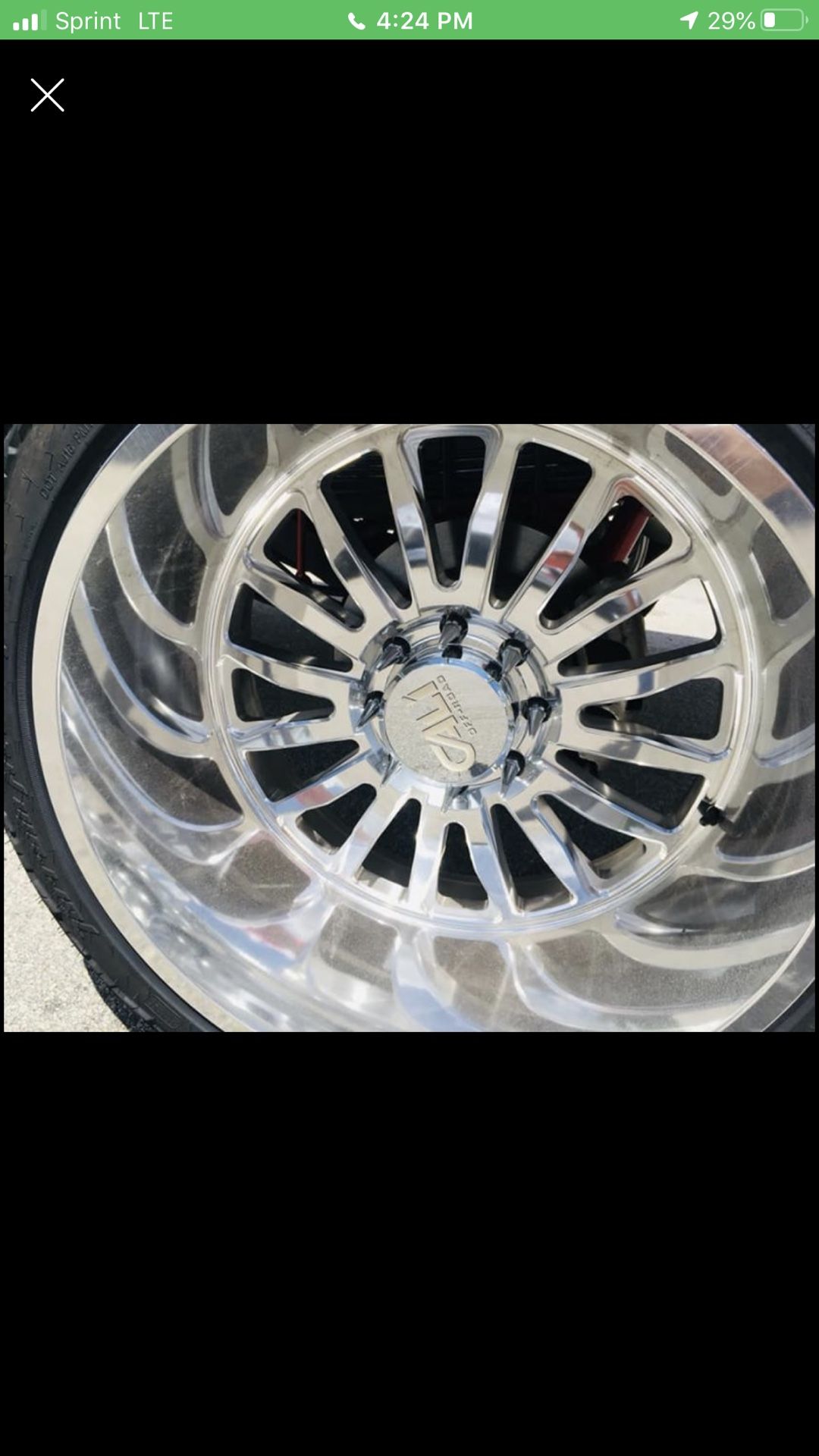 Cali off-road 24x14 rims tires 35s 8x170 Ford f250 f-250 polished for Sale in Miami, FL - OfferUp