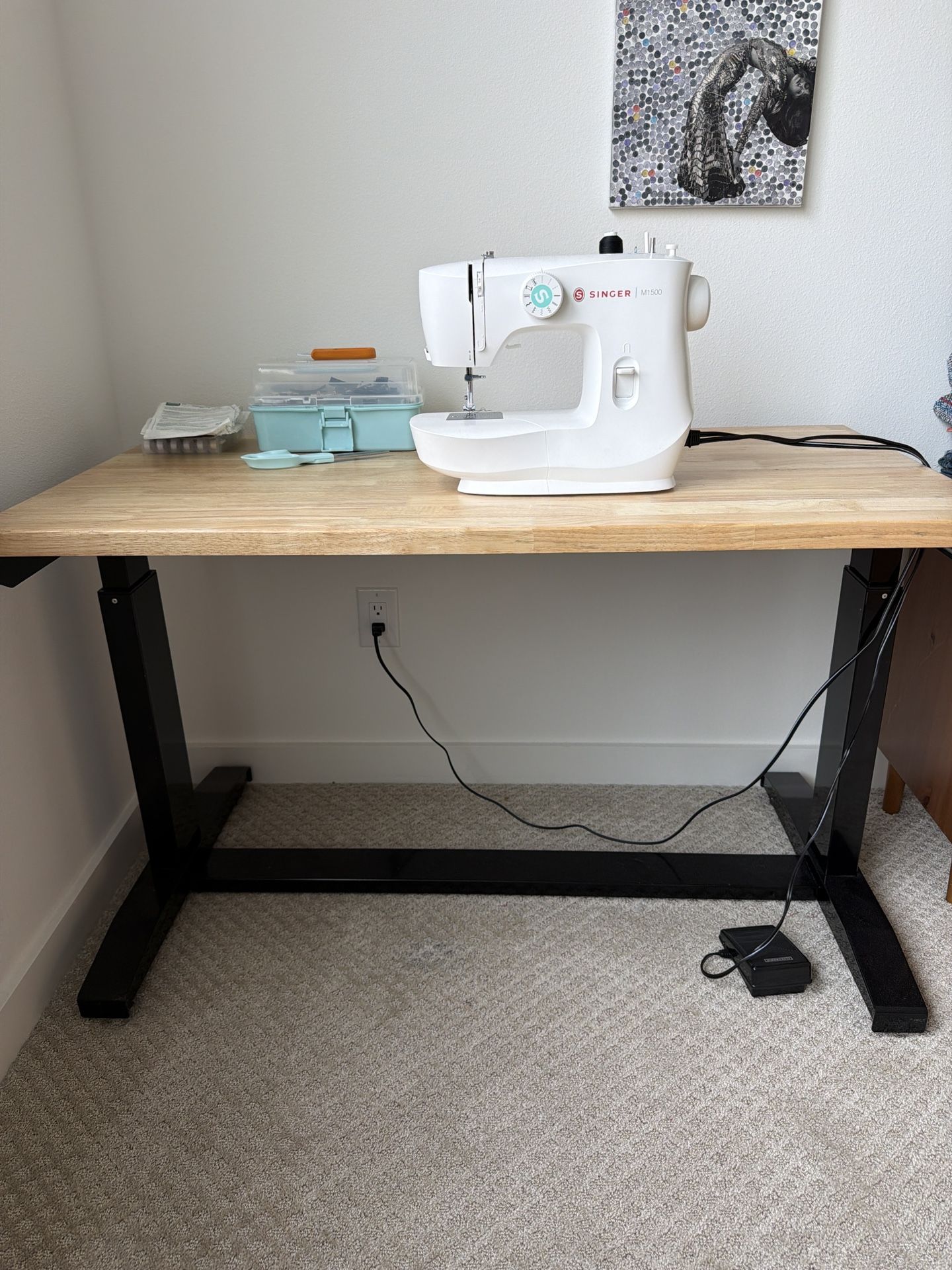 Husky Adjustable Work Table / Standing Desk – Solid Wood Top for Sale ...