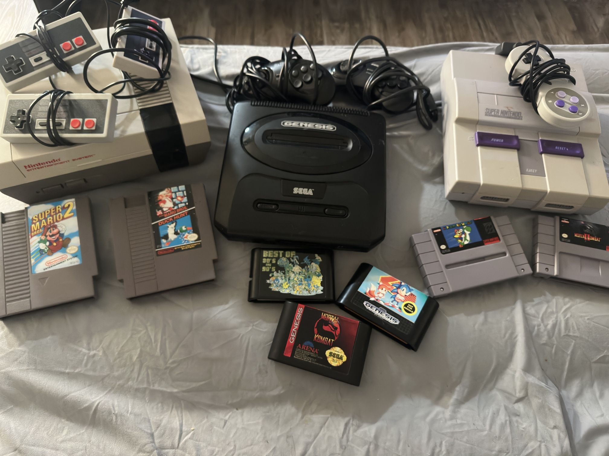 Vintage Game Systems Bundle: NES, Sega Genesis, Super Nintendo + Games ...