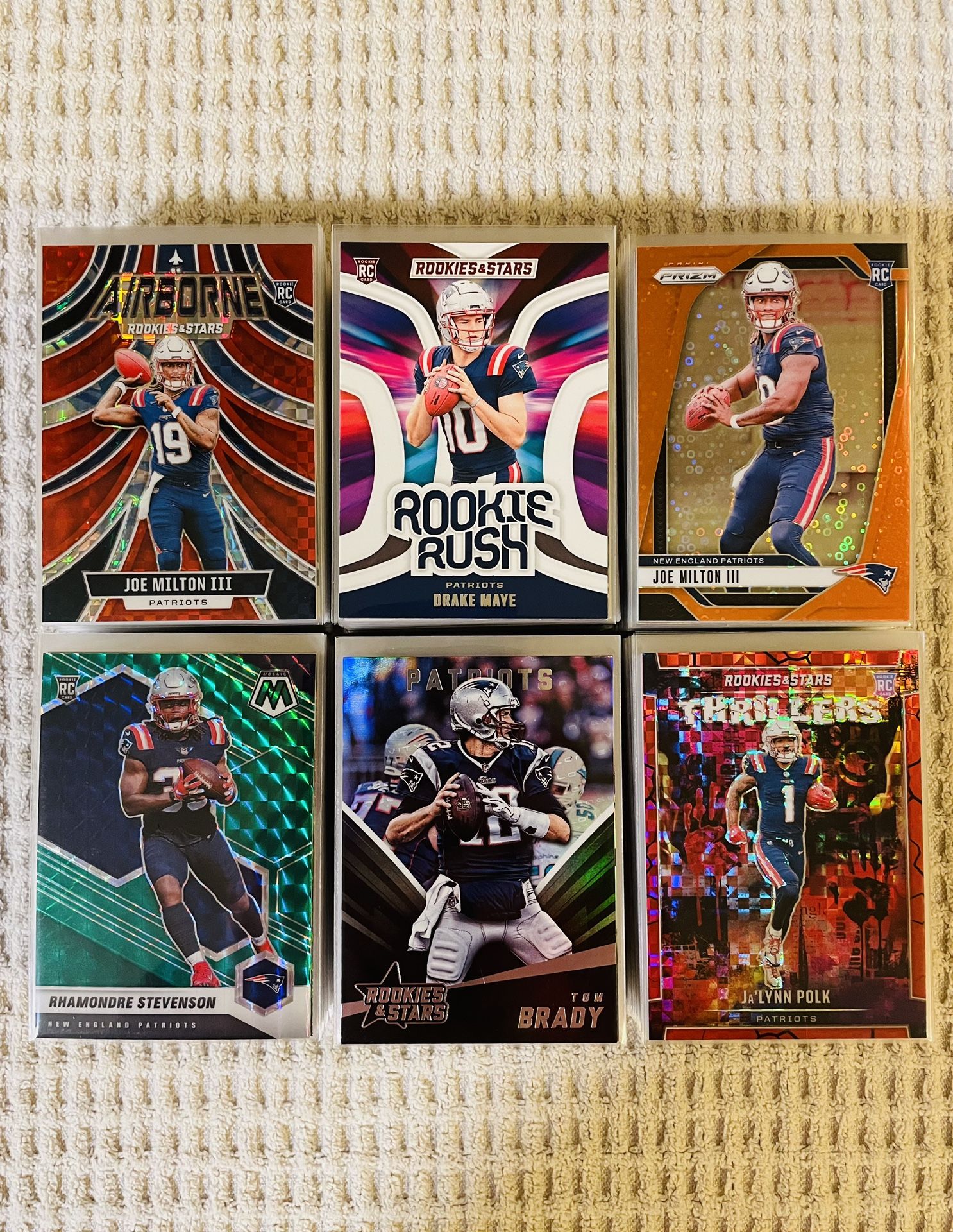 New England Patriots 210 Card Football Lot! Rookies, Prizms, Parallels ...
