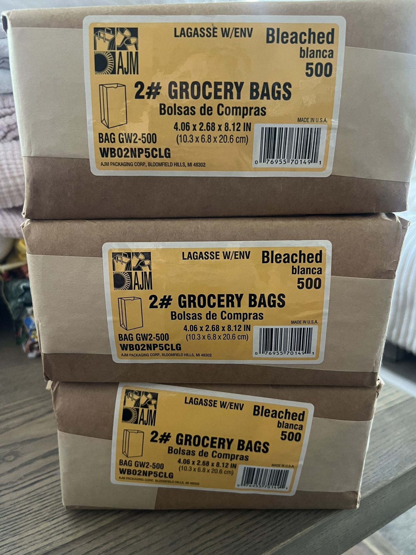 Grocery Bags Bleached Qty 500 (3 Packs Total) for Sale in Los Angeles ...